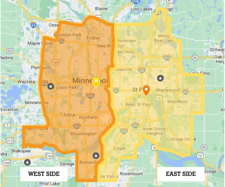 Our Delivery Area - Open Arms of Minnesota